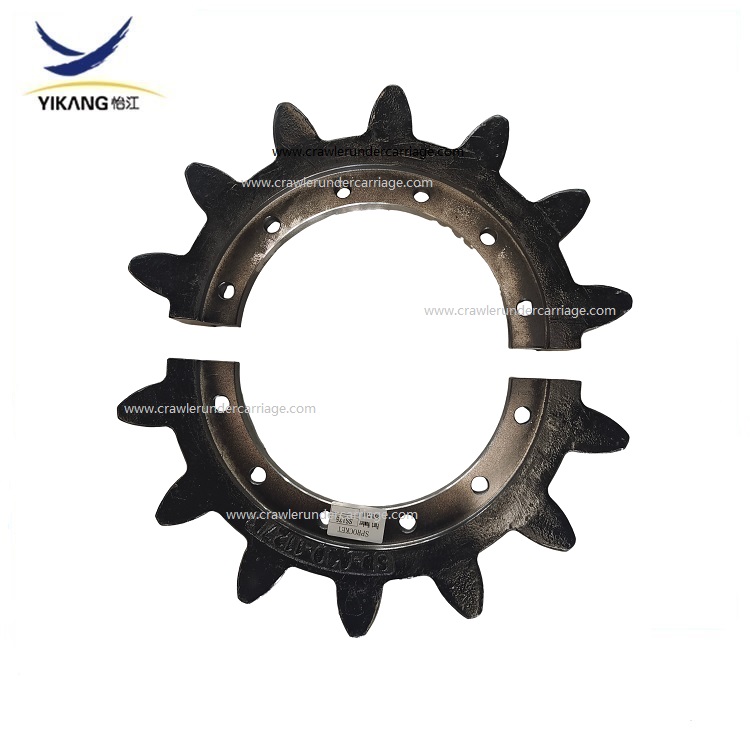 China Sprocket front idler track roller top roller rubber track for ...
