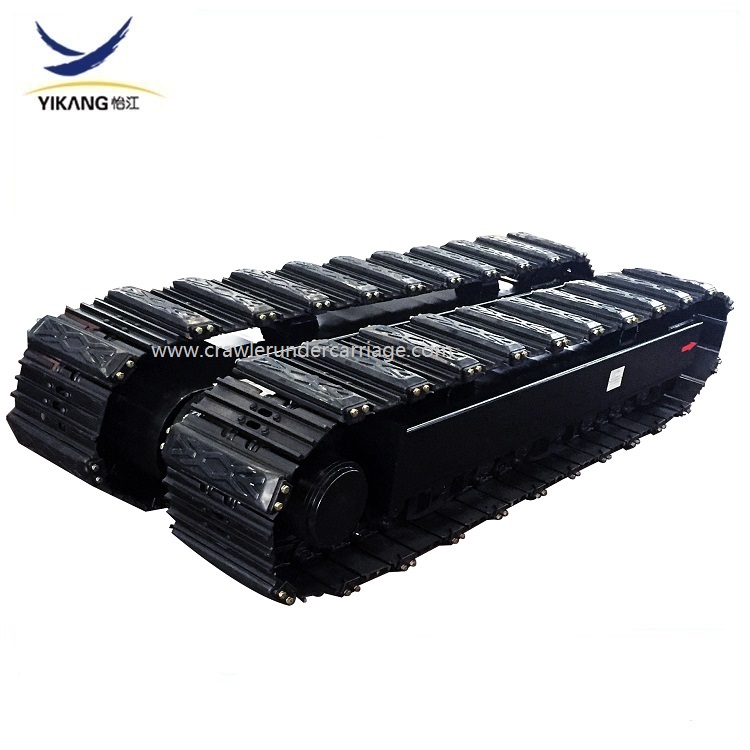 China Crawler undercarriage with rubber pads steel chains for mobile ...