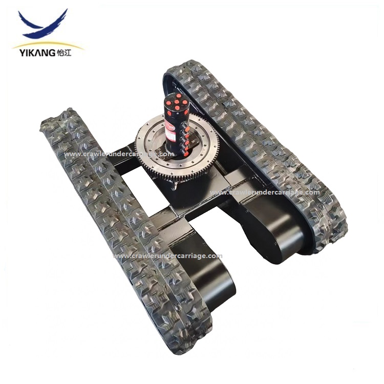 China 1 ton rubber track undercarriage with central slewing mechanism ...
