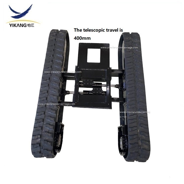 China retractable rubber track undercarriage steel crawler chassis for ...