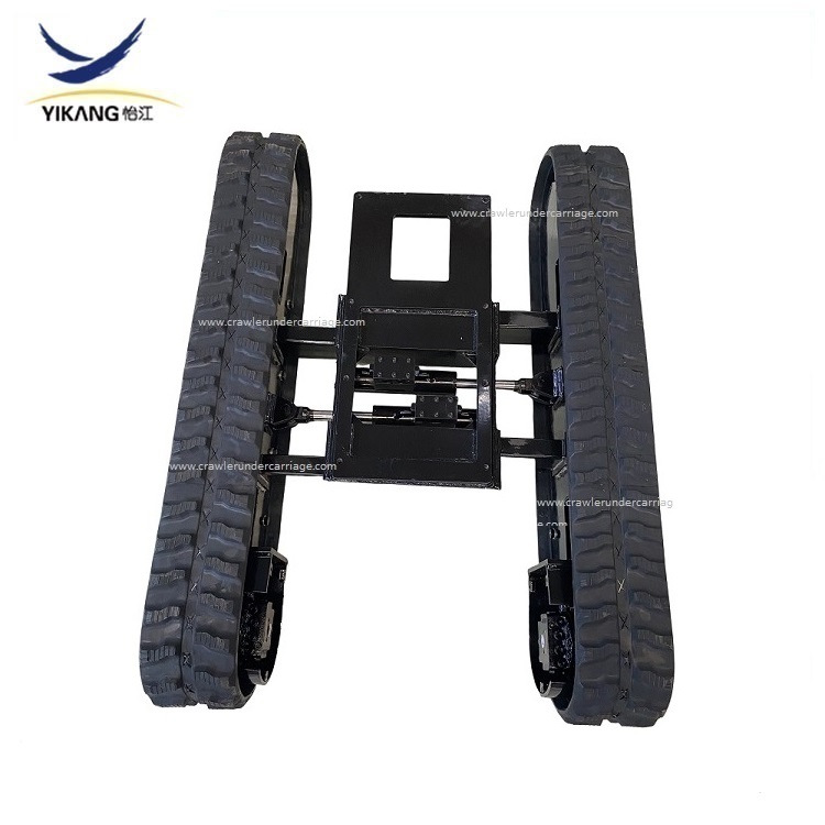 China 2T 5T telescopic frame rubber track undercarriage for spider lift crane parts Manufacturer ...