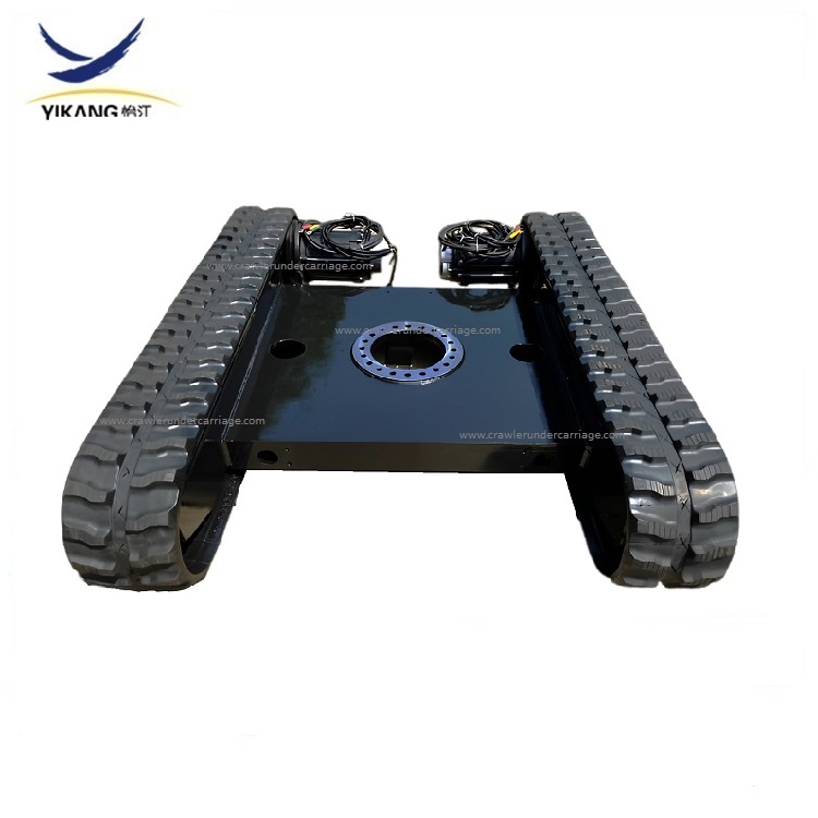 China 2.8 tons custom rubber track undercarriage with rotary support ...