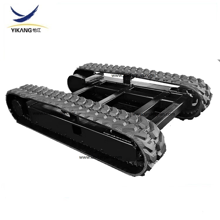 China Custom rubber track undercarriage chassis with crossbeam for ...