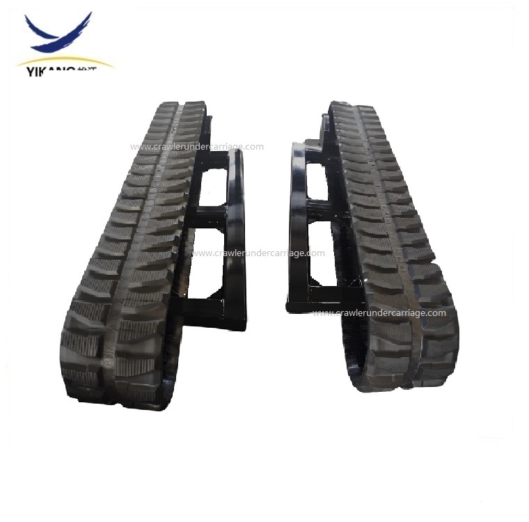 China Custom small crawler robot parts rubber track undercarriage with ...