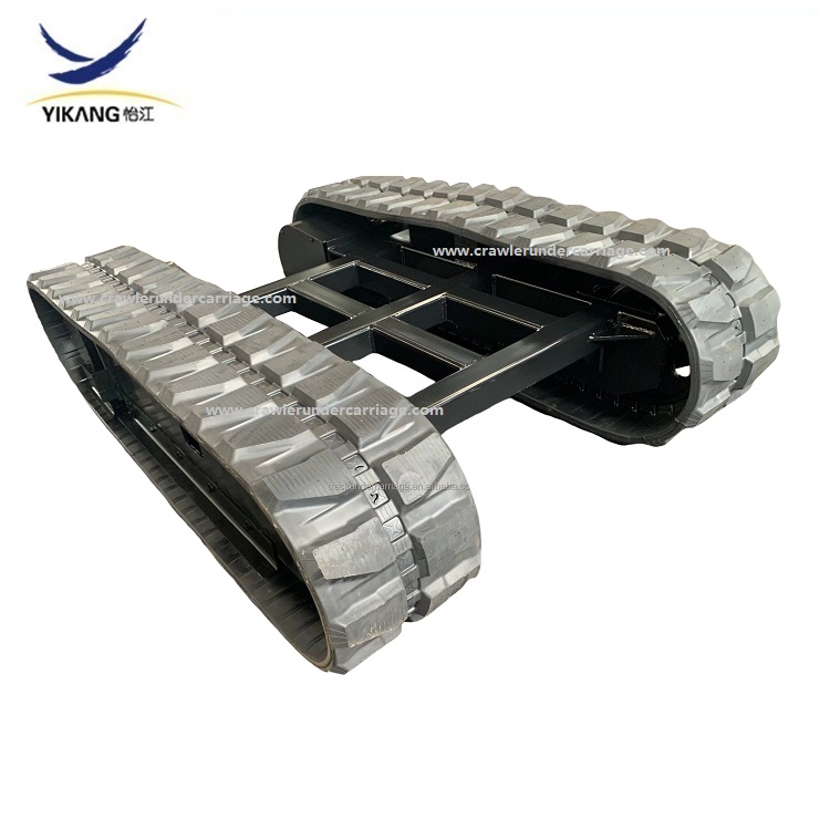 China rubber track undercarriage platform with middle crossbeam ...