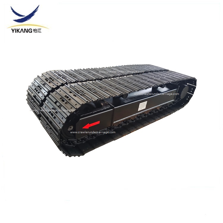 China single side hydraulic drive system steel tracked undercarriage ...