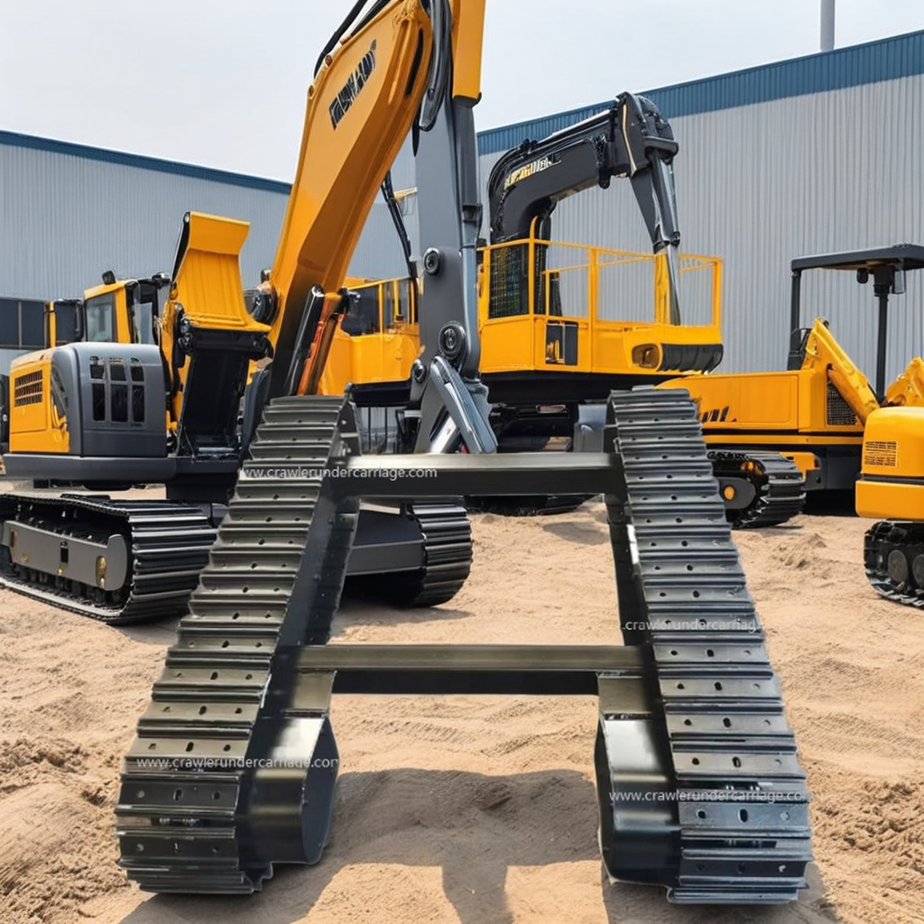 China Mini excavator digger hydraulic undercarriage steel track crawler ...