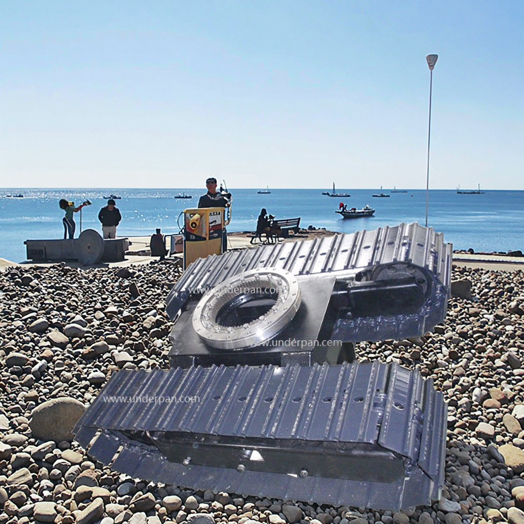 China Excavator parts tracked undercarriage with rotary system for ...